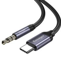 China Essager Type C to 3.5mm Audio Adapter Cable with Custom Length Options and Logo Laser Engraving for USB-C Devices for sale