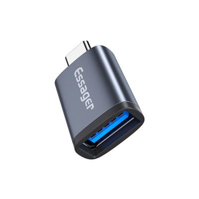 China Essager USB 3.0 OTG Adapter with 5Gbps Data Transfer and 3A Fast Charging Type-C Converter for sale