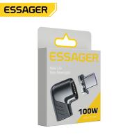 China Essager 7-Turn L-Shaped Magnetic Adapter 100W 5A Type C Fast Charging with Data Transmission for sale