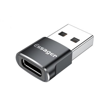 China Essager USB 2.0 to Type-C Laptop Adapter with 3A Fast Charging and Data Transmission Support for sale