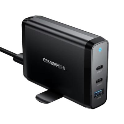 China Essager 140W Dual USB Ports GaN Desktop Charger with Type-C and USB-A Quick Charge Technology for sale