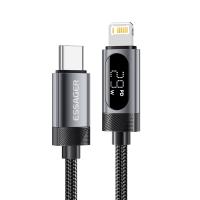 China ESSAGER ES-X64 29W USB-C to Lightning Fast Charging Cable with Digital Display and Aluminum Alloy Jacket for sale