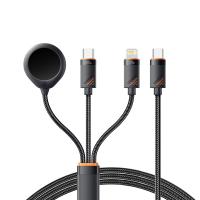 China ESSAGER ES-X66 100W USB-C to USB-C + Lightning + Wireless 3-in-1 Charging Cable 1.2m with 480Mbps Data Transfer for sale