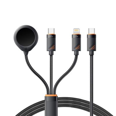 China ESSAGER ES-X66 100W USB-C to USB-C + Lightning + Wireless 3-in-1 Charging Cable 1.2m with 480Mbps Data Transfer for sale