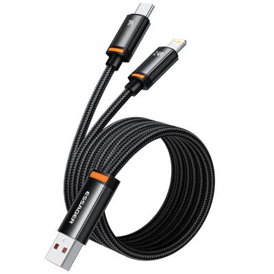 China ESSAGER ES-X67 2-in-1 100W USB-C to USB-C & Lightning Data Cable with 7A High Current and 480Mbps Transfer Speed for sale