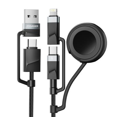 China ESSAGER ES-X71 5-in-1 QC PD USB Charging Cable with 60W Fast Charging and 480Mbps Data Transfer for sale