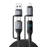 China ESSAGER ES-X70 4-in-1 USB Charging Cable with 60W PD Fast Charging and Data Transfer for Smartphones and Laptops for sale
