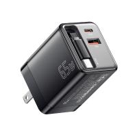 China ESSAGER ES-CD49 65W GaN Charger with Retractable Cable - 2 USB-C + 1 USB-A Ports, 100V-240V AC Input for sale
