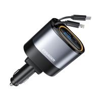 China ESSAGER SHE-6001 45W PD 30W Car Charger with Fast USB C Lighting Cable Aluminium Alloy PC Material for sale