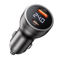 China ESSAGER ES-CC17 100W USB Type C Car Charger 12V - 24V Digital Display for sale