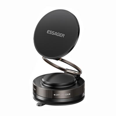China ESSAGER ES-ZJ35 Vacuum Suction Magnetic Car Mobile Phone Holder Foldable Zinc Alloy for sale