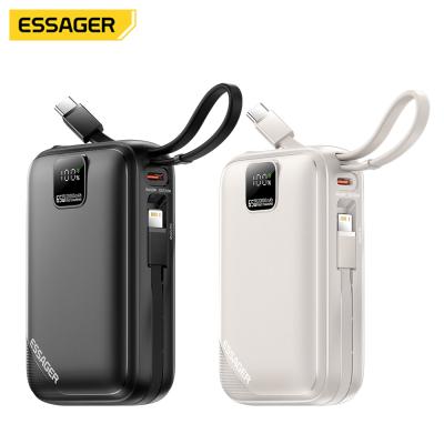 China Essager ES-D025 65W 20000mAh Portable Laptop Power Bank with Type-C and iPhone Cables for sale