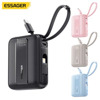 China Essager ES-D024 10000mAh 22.5W Fast Charging Power Bank with Digital Display and Built-in Cables for sale