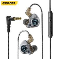 China ESSAGER S25 Detachable Gaming Earphone with Dual 3.5mm and USB-C Interface, HD Microphone for Phone and Laptop for sale