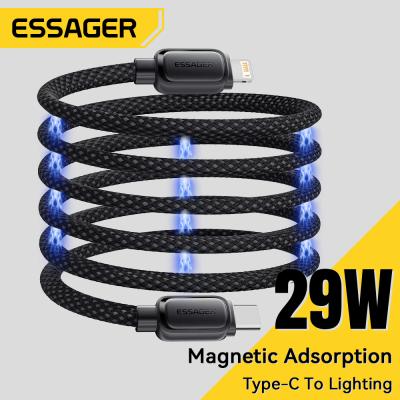 China ESSAGER ES-X56 1M PD 29W 3A Fast Charging Magnetic Type-C to Lightning Cable for iPhone for sale