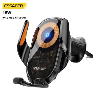 China 15W Wireless Charger Car Phone Holder For Universal 360 Air Vent Compatible Device Size Support Wireless Charging for sale