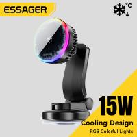 China ESSAGER T2 15W Wireless Fast Charging Vacuum Suction Magnetic Car Phone Holder 360 Rotation for sale