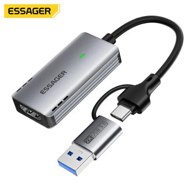 China ESSAGER ES-CJK01 USB 3.0 Video Capture Card 4K@60Hz Input 2K@30Hz Capture for PC Gaming Streaming for sale