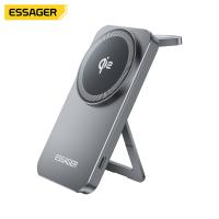 China ESSAGER OJD-135 Desktop 2 In 1 15W Qi2 Magnetic Wireless Charger For Phone Watch for sale