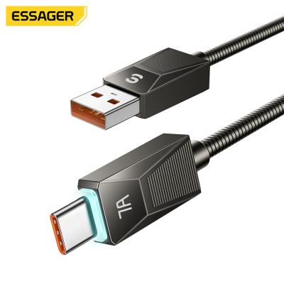 China ESSAGER ES-X75 Stainless Steel 7A Usb A To Type C Fast Charging Data Cable For Huawei Samsung Xiaomi for sale