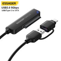 China ESSAGER ES-DK03 USB 3.0 Type-C to SATA Adapter Cable for 2.5 HDD SSD - 5Gbps Speed, 0.5m Length for sale
