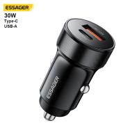 China 30W PD QC3.0 USB C Car Charger Dual Port 12V-24V Fast Charging for sale