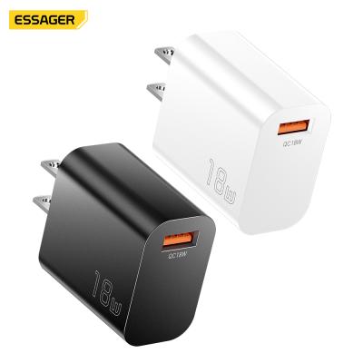China ESSAGER QC 18W Usb Gan Mobile Phone Laptop Fast Charger Adapter S9-QC18W-GAN for sale