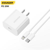 China ESSAGER ES-CD30 20W PD Fast Charger & Cable for iPhone - 3x Faster Charging Than 5W Standard for sale