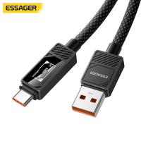China ESSAGER ES-X74 7A PD100W Usb to Type C Fast Charging Data Cable Digital Display for sale