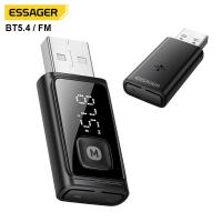China ESSAGER ES-BT17 Bluetooth 5.4 Car FM Transmitter with 10m Range and USB-A Charging Port for sale