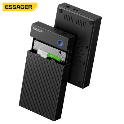 China ESSAGER ES-YP03 USB 3.0 SATA Hard Drive Enclosure 5Gbps Speed for 2.5 3.5 Inch HDD SSD with 12V/2A Power Adapter for sale