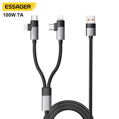 China ESSAGER ES-X59 4-in-1 Fast Charging Cable with 100W Power and 7A Current for Multiple Devices for sale