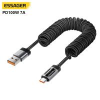 China ESSAGER ES-X64 Mobile Phone 7A Usb to Type C Charger Cable PD 100W ED Digital Display for sale