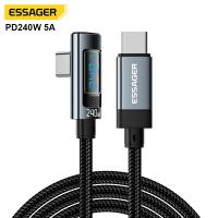 China ESSAGER ES-X47 240W USBC to USBC Fast Charging Type C Data Cable Elbaw 90 Degree for sale