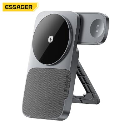 China ESSAGER ES-WC09 3 In 1 15W Magnetic Wireless Charging Station For Phone Smart Watch Earphone for sale