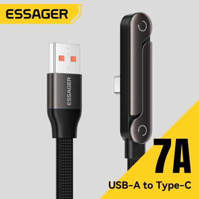 China ESSAGER ES-X78 7A PD 100W Phone Usb to Usb Type C Fast Charging Data Cable Zinc Alloy for sale
