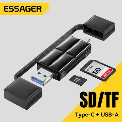 China ESSAGER ES-DK01 2 in 1 Type C Usb 3.0 2.0 TF SD Card Reader Phone Laptop Tablets for sale