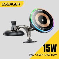 China ESSAGER ES-ZJ40 Car Magnetic Mobile Phone Mount Holder With 15W Wireless Charger 360 Rotation for sale