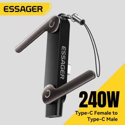 China ESSAGER ES-OTG37 240W Usb Type C to Type C Charging Otg Adapter With Invisible Stand for sale