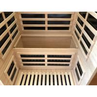 China Deluxe 1 Person Steam Room Solid Wood Personal Sauna Room Infrared With LED Color Lights for sale