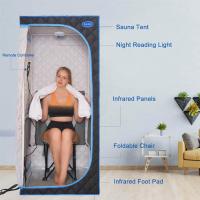 China Black One Person Sauna Tent , Portable Steam Sauna Room With Infrared Panels for sale