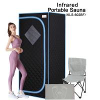China Black One Person Sauna Tent , Portable Steam Sauna Room With Infrared Panels for sale