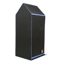 China Black Portable Full Body Sauna Tent 1 Person Spa Sauna Room for sale