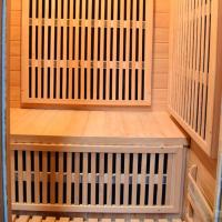 China Wooden Infrared Sauna Room with Canadian Hemlock Wood Two Person Design for sale