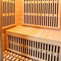 China Wooden Infrared Sauna Room with Canadian Hemlock Wood Two Person Design for sale