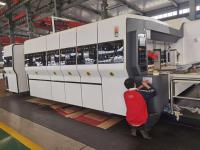China Semi Automatic 6 Colors Flexo Printing Slotting Machine Chain Feeder Corrugated for sale