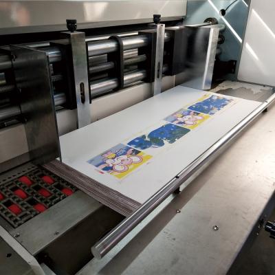China Full Automatic 4 Colors Printing Slotting Die Cutting Machine Carton Box Corrugated for sale