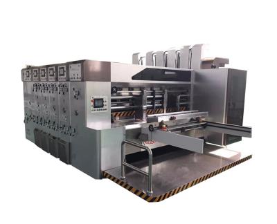 China Corrugated Kraft Paper Pizza Carton Box Flexo Printing Machine 5 Colors for sale