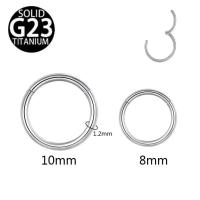 China G23 Implant Grade Titanium Hinged Clicker Ring with Mirror Polished Finish for Professional Piercings for sale