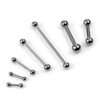 China G23 ASTM F136 Implant Grade Titanium Straight Barbell Piercing Jewelry with Nickel-Free Hypoallergenic High Polish Mirror Finish for sale